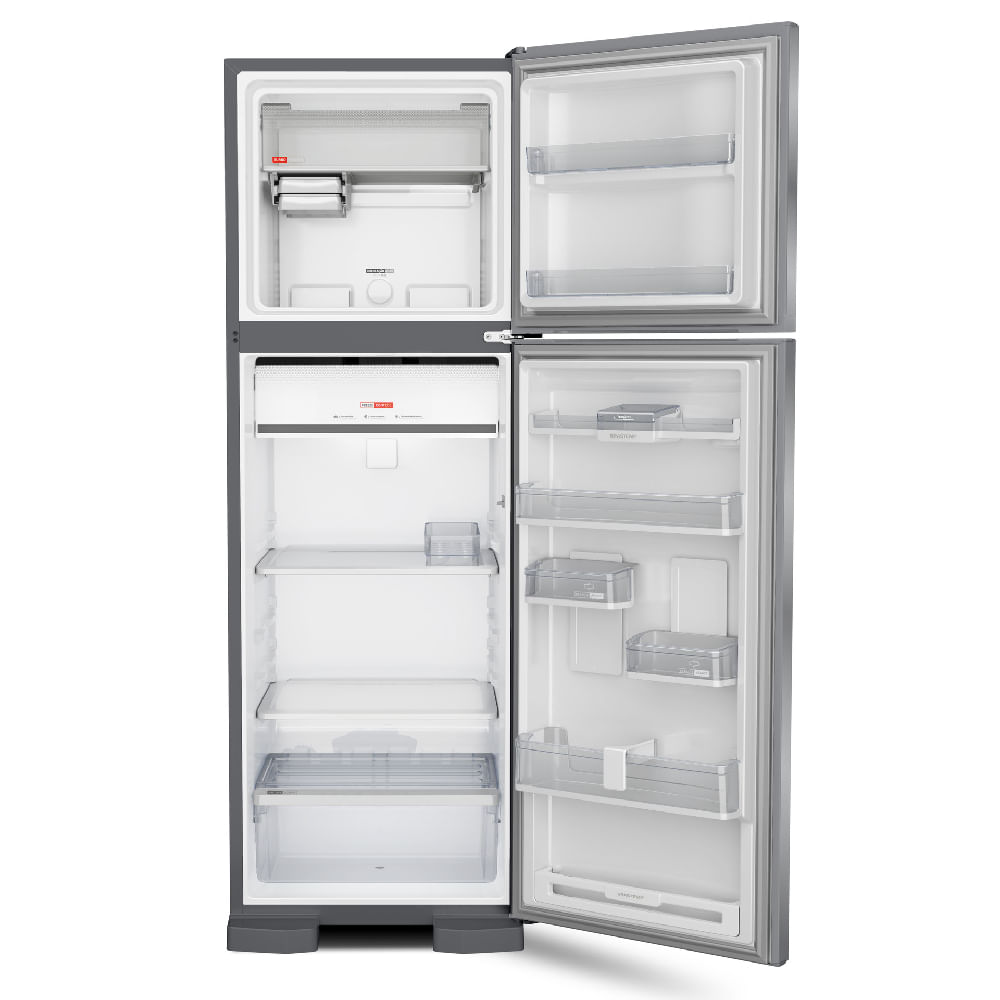 Geladeira Brastemp Frost Free Duplex 400 litros cor Inox com Freeze ...