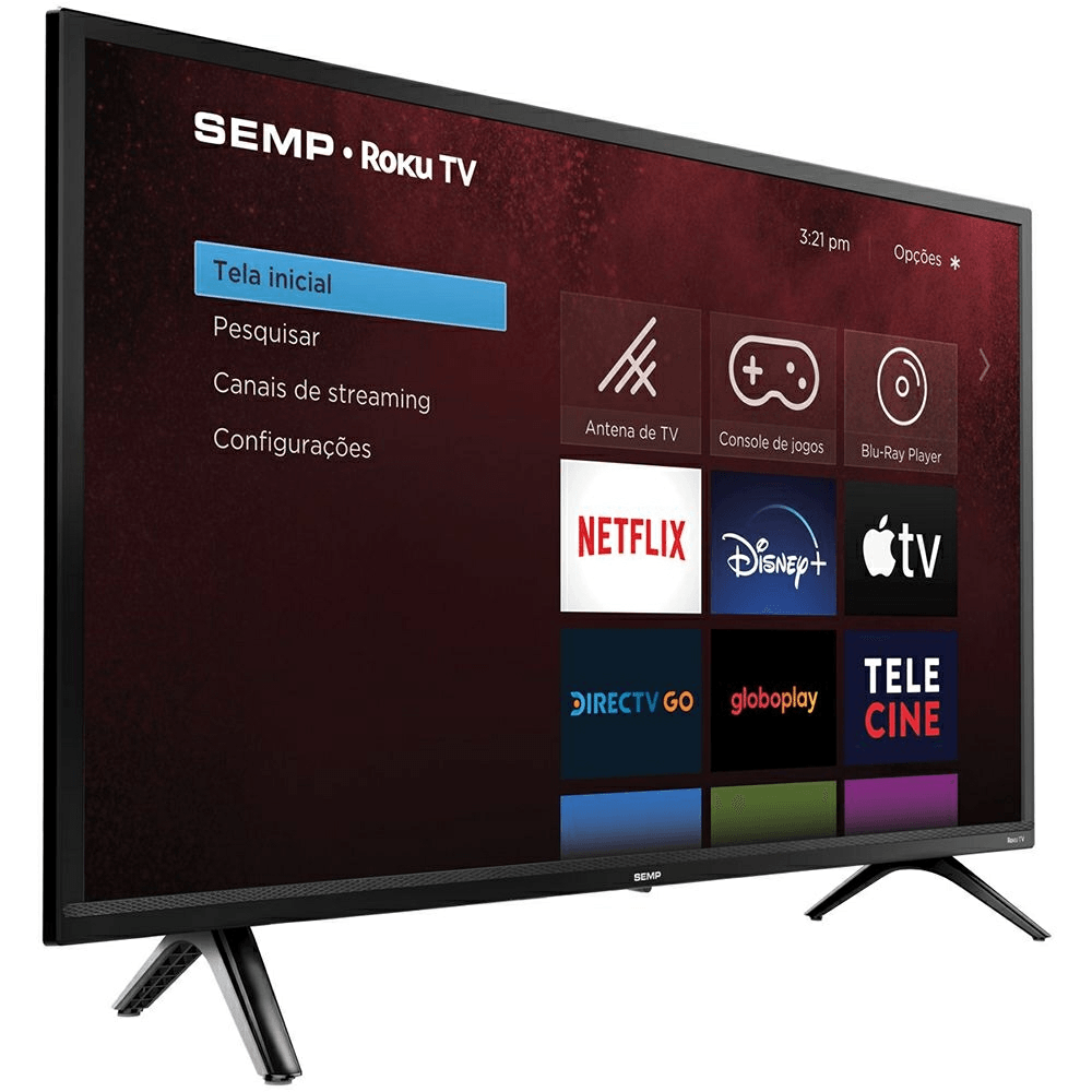 TV LED 43" SEMP 43R5500 ROKU SMART HD - Laser Eletro