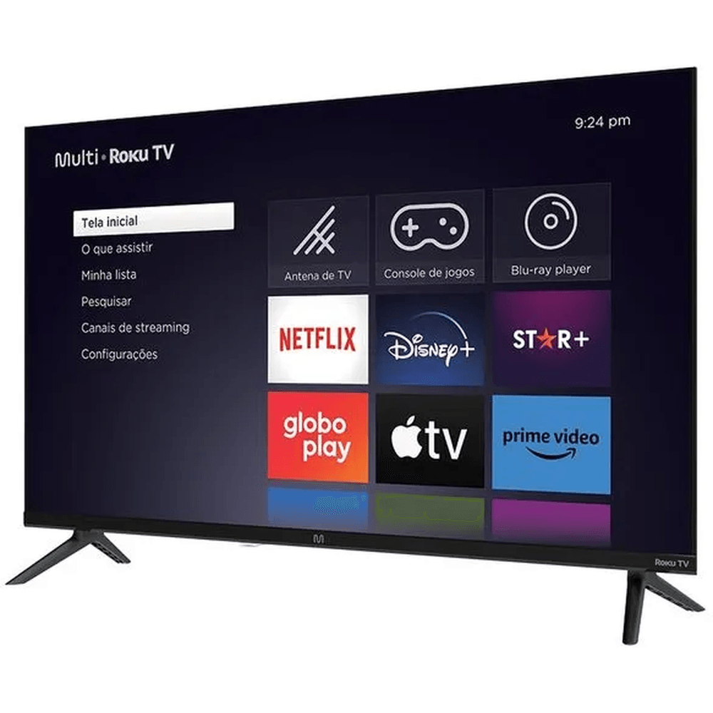 TV LED 32" MULTI TL052M HD ROKU SMART COM UMAGEM HD 3 DHMI 2 USB COMPATÍVEL COM ALEXA E GOOGLE ...